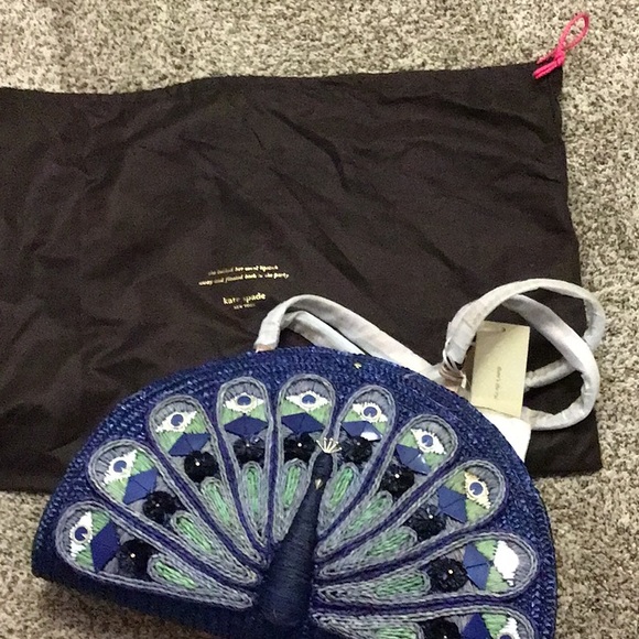 kate spade | Bags | Kate Spade Rare Straw Peacock Bag Nwt | Poshmark